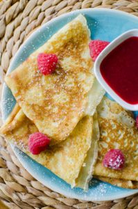 Crepes with raspberry sauce | Living Lou