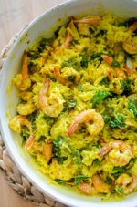 Turmeric Rice with Shrimp | Living Lou