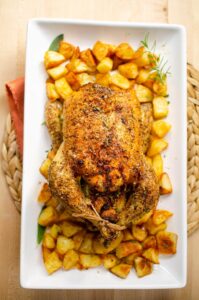 Roasted Stuffed Whole Chicken | Living Lou