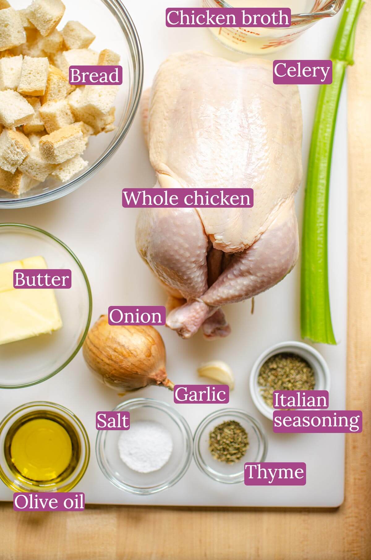 Roasted Stuffed Whole Chicken | Living Lou